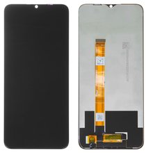 LCD compatible with Oppo A15, A15s, (black, without frame, Original ...
