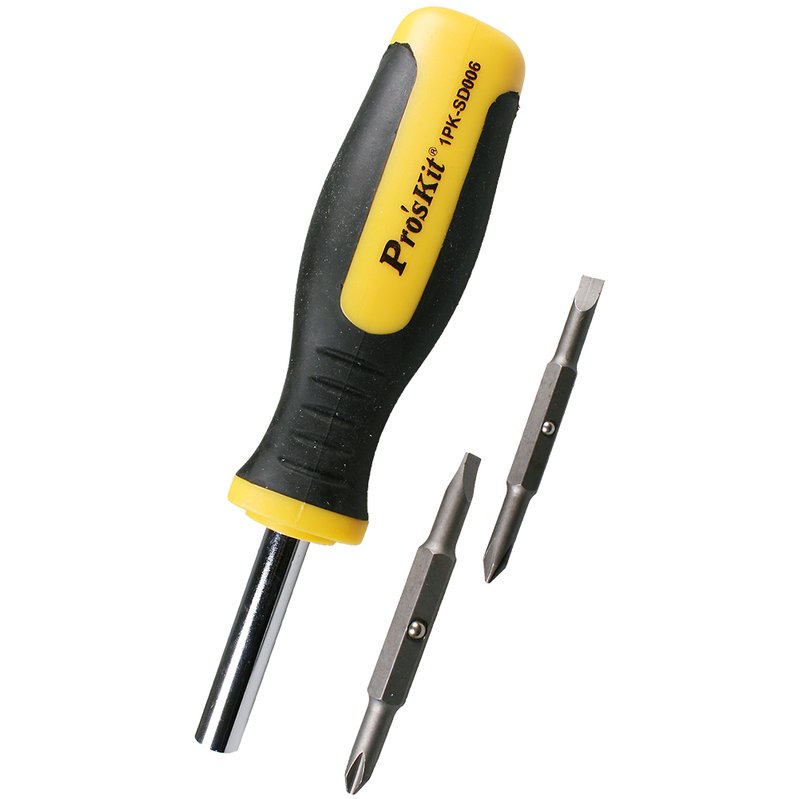 Отвертка Pro'sKit 1PK-SD006 с двухсторонними битами - Masteram